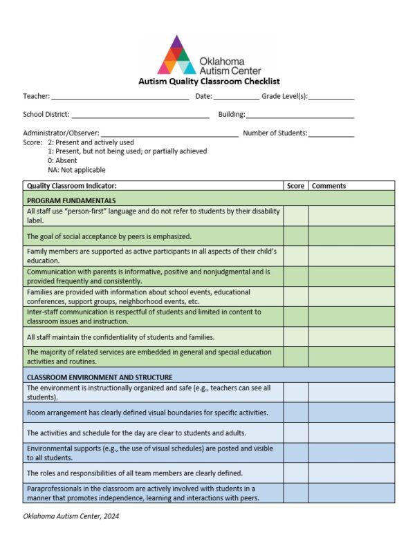 Autism Handbook Resources | Oklahoma Autism Center